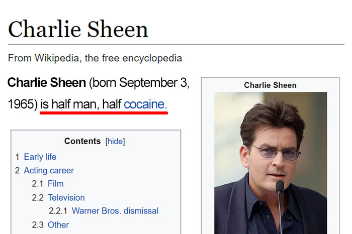 The Funniest Wikipedia Edits By Internet Vandals - Vicious Kangaroo