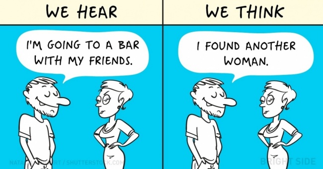 Nine illustrations showing how we can all misinterpret people’s words ...